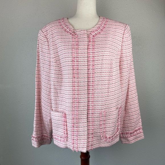 Apostrophe | Jackets & Coats | Apostrophewoman Full Zip Pink Tweed ...